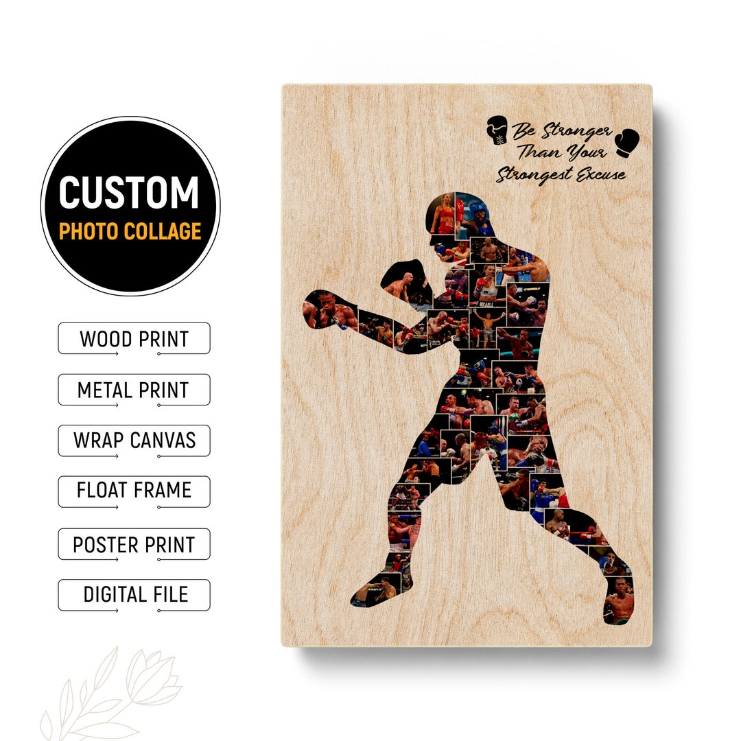 Boxing Gift for Men Boxing Poster Boxing Gift Ideas Boxer Photo Collage ...