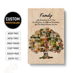 Custom Family Tree Printable Family Photo Collage Personalized Gifts ...