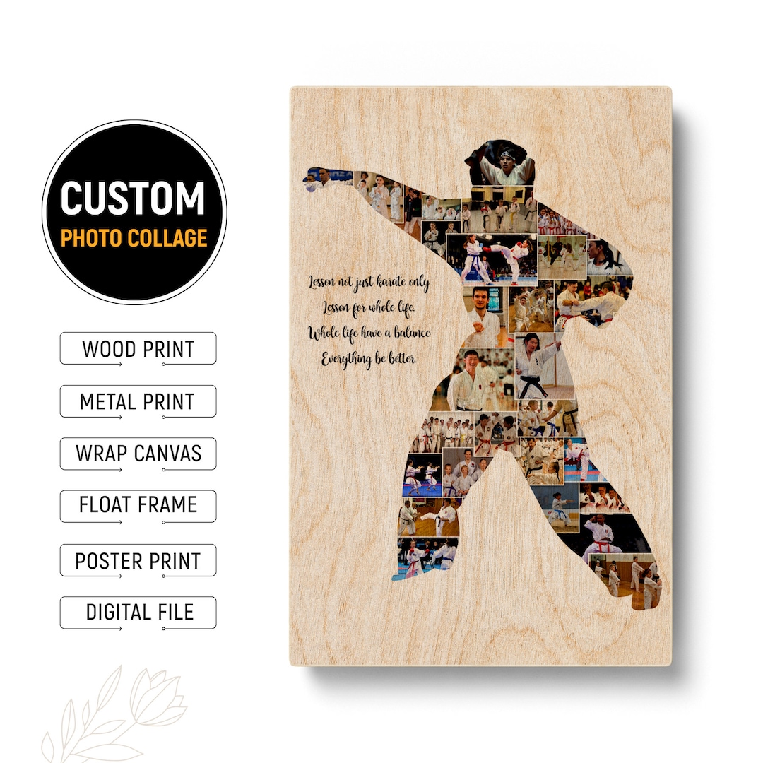 Personalized Karate Gifts for Him Taekwondo Photo Collage Gifts Jiu ...