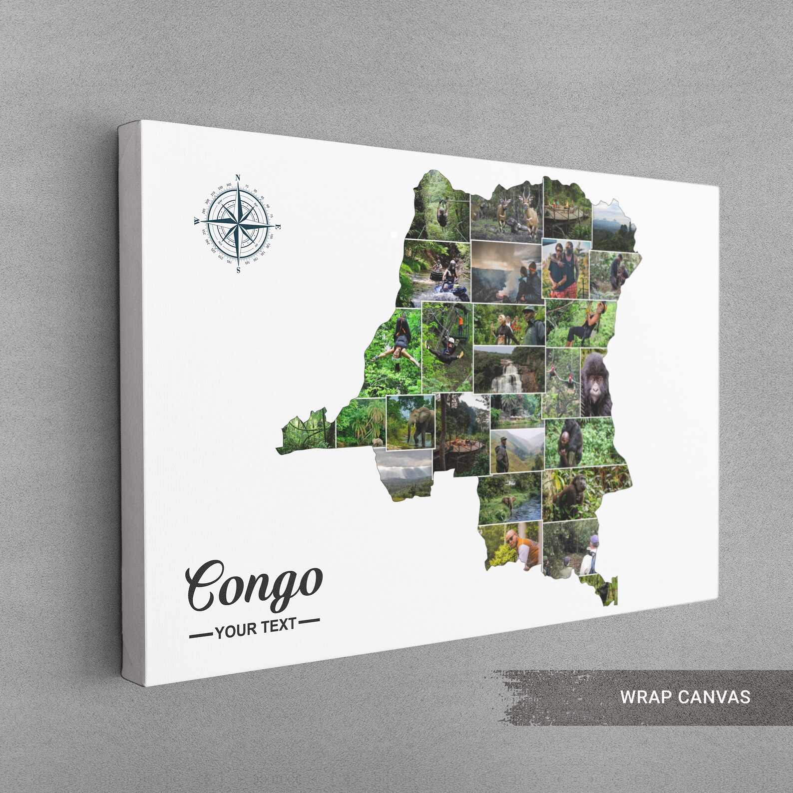 Congo Map Congo Art Congo Print Congo Wood Congo Metal | Etsy
