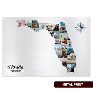 Map of Florida Florida Wall Art Florida Map Print Florida Wall Decor ...