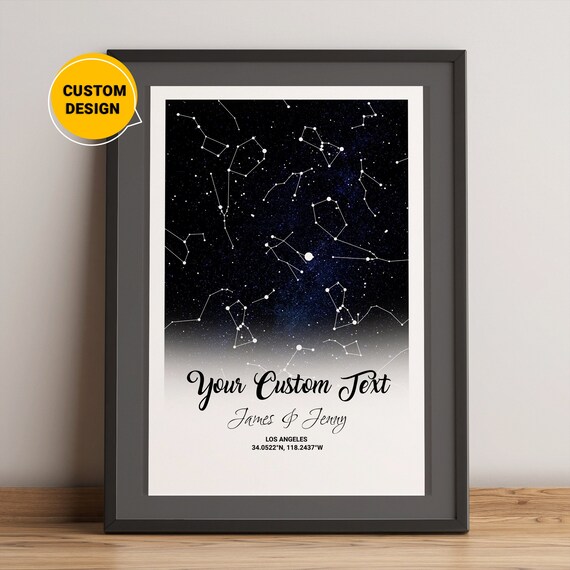 Night Sky Baby Constellation Map Download Astrological - Etsy