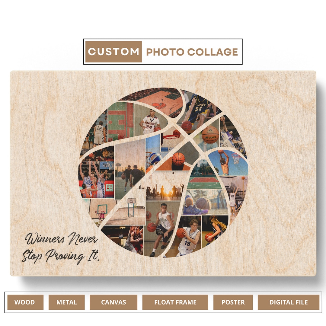 Custom Basketball Team Gifts Basketball Player Gift Photo Collage Gifts ...