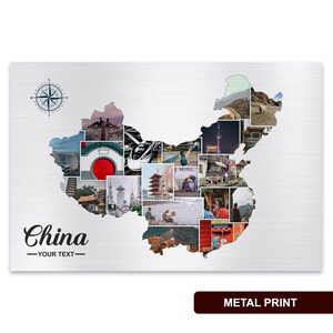 China Photo Collage China Map of China China Art China Map China Print ...