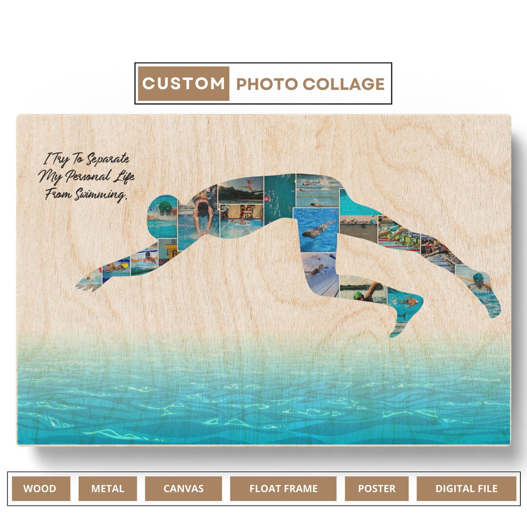 Personalized Swim Teacher Gift Swim Team Gifts Swim Poster Picture ...