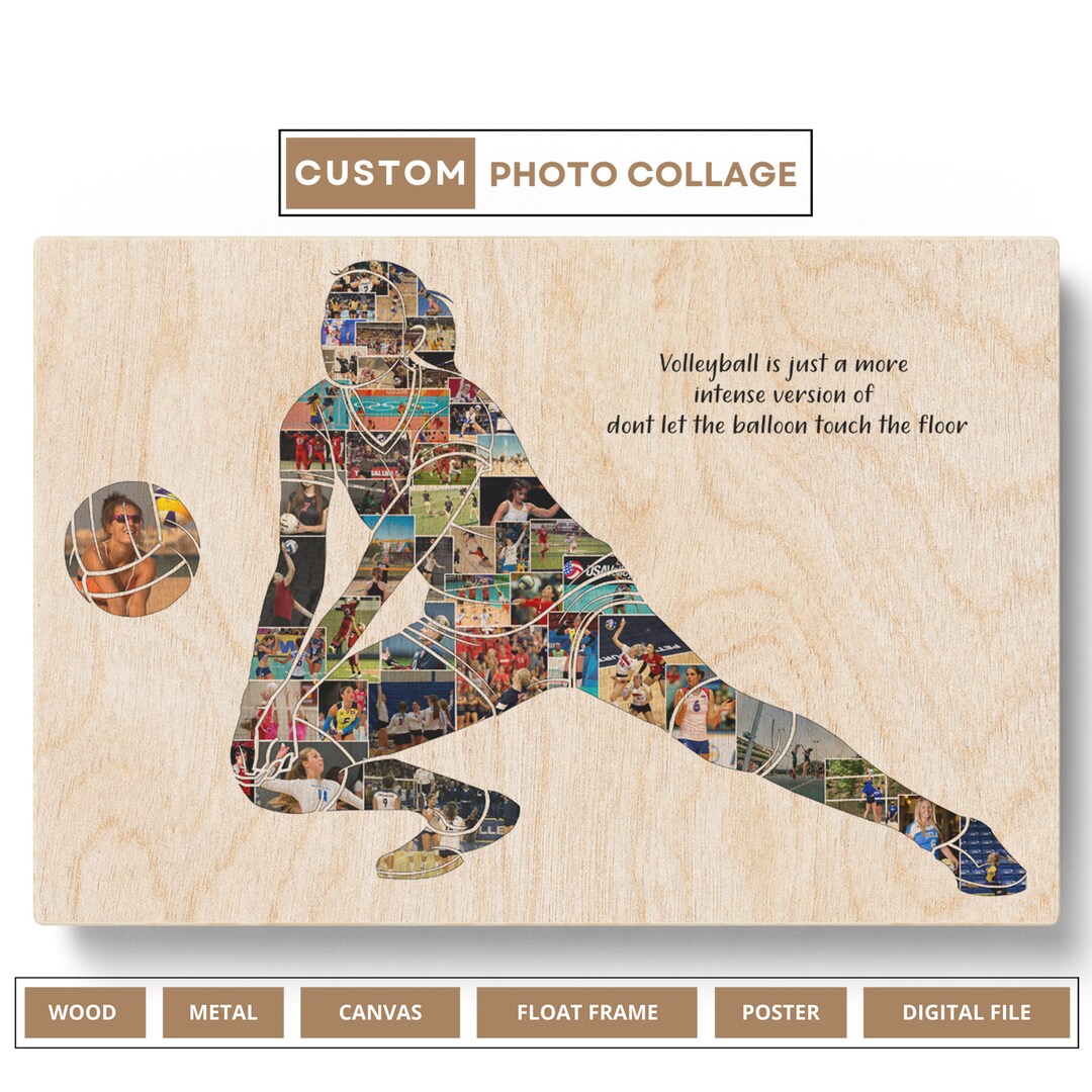 Personalized Volleyball Gifts for Girls Volleyball Coach Photo Collage ...