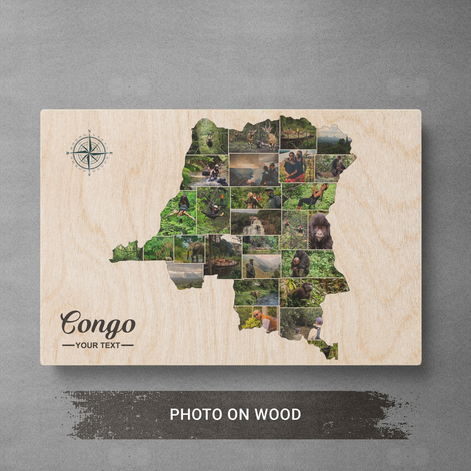 Congo Map Congo Art Congo Print Congo Wood Congo Metal | Etsy