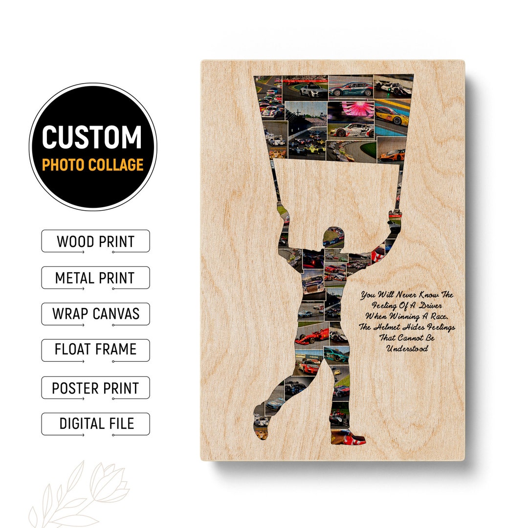 Personalized Racing Car Printable Car Racing Posters Photo Collage Car ...