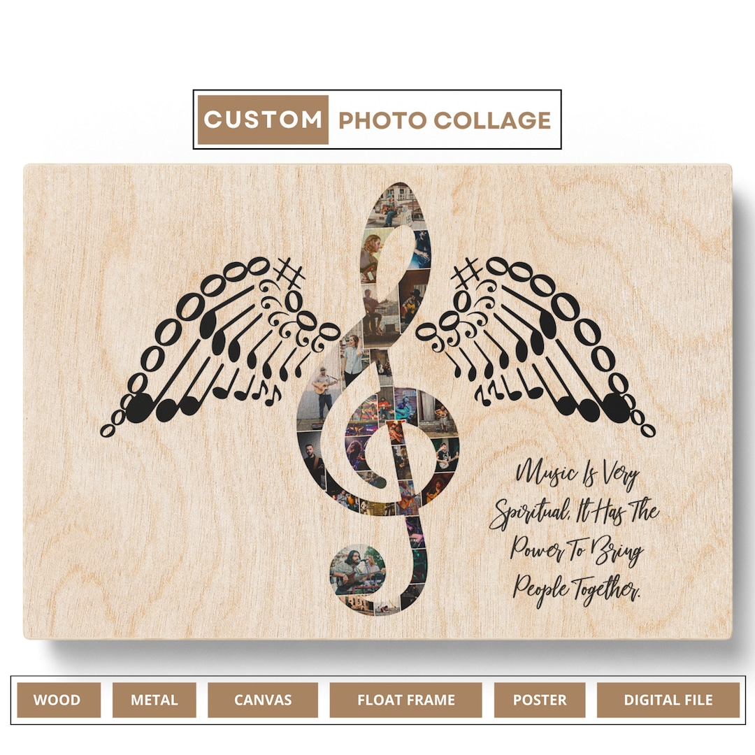 Personalized Music Gift for Men Music Lover Gift Music Teacher Photo ...