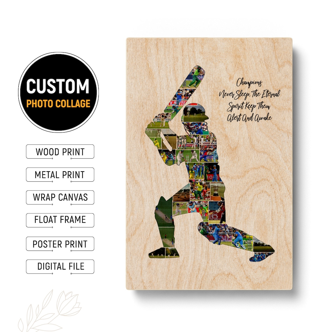 Personalised Cricket Player Gifts Cricket Gifts for Men Picture Collage ...