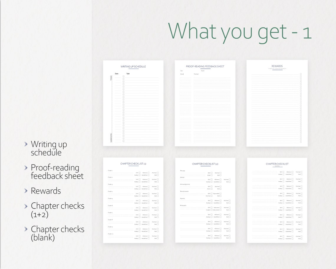 Phd Writing up Pack: 15 Pdfs + 2 Excel Sheets to Plan the Final Months ...