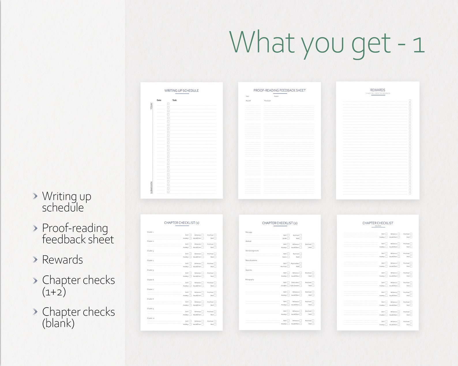 Phd Writing up Pack: 15 Pdfs + 2 Excel Sheets to Plan the Final Months ...