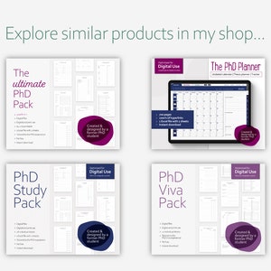 Phd Writing up Pack: 15 Pdfs + 2 Excel Sheets to Plan the Final Months ...