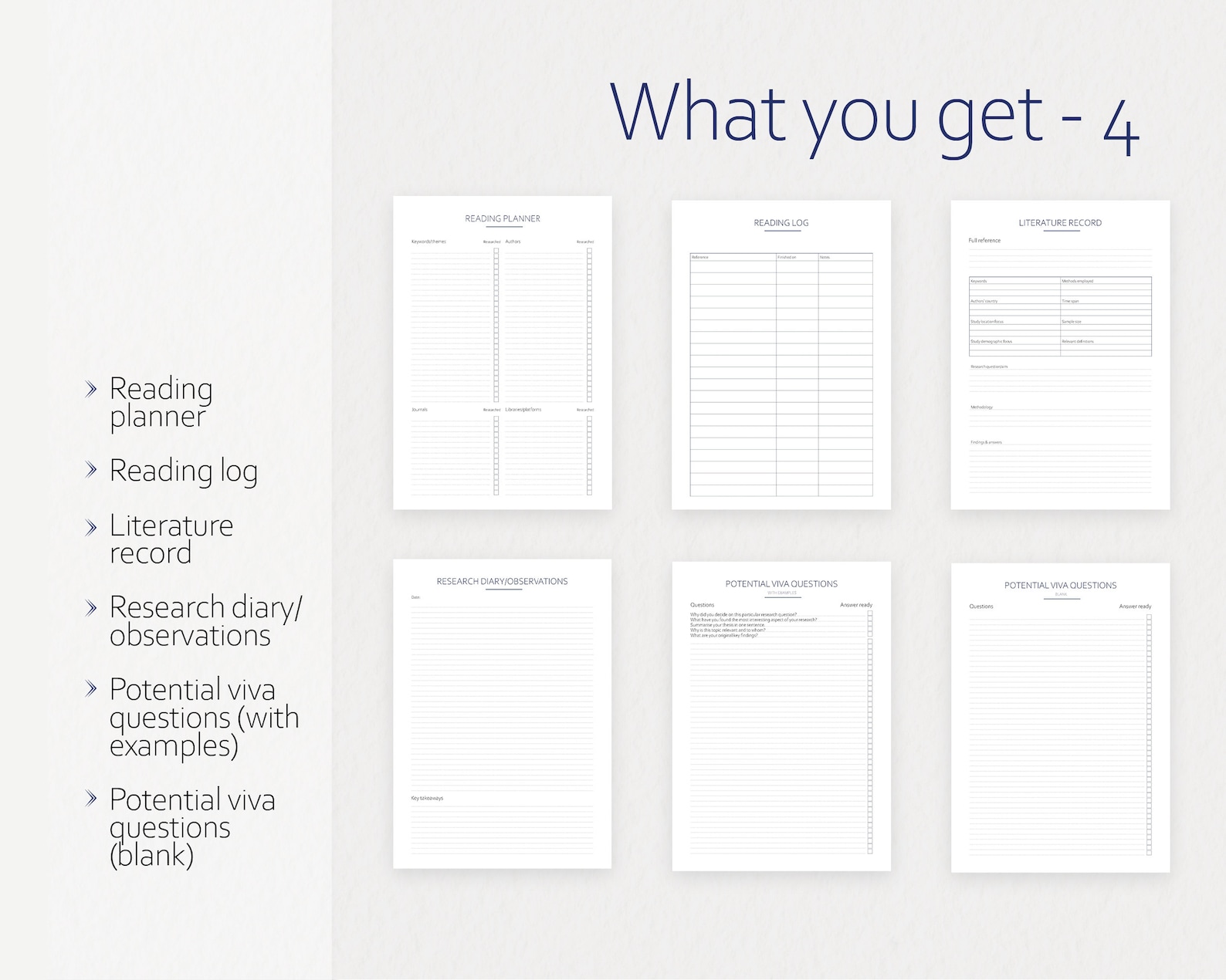 Phd Study Pack: 27 Pdfs 2 Excel Sheets to Plan Your Graduate | Etsy