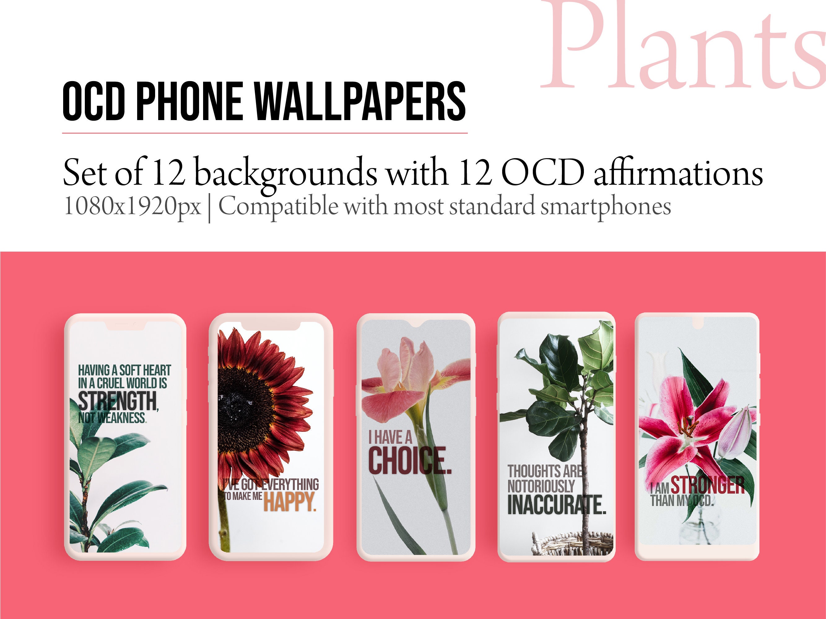 OCD Phone Wallpapers Daily Affirmation & Empowerment Instant Download ...