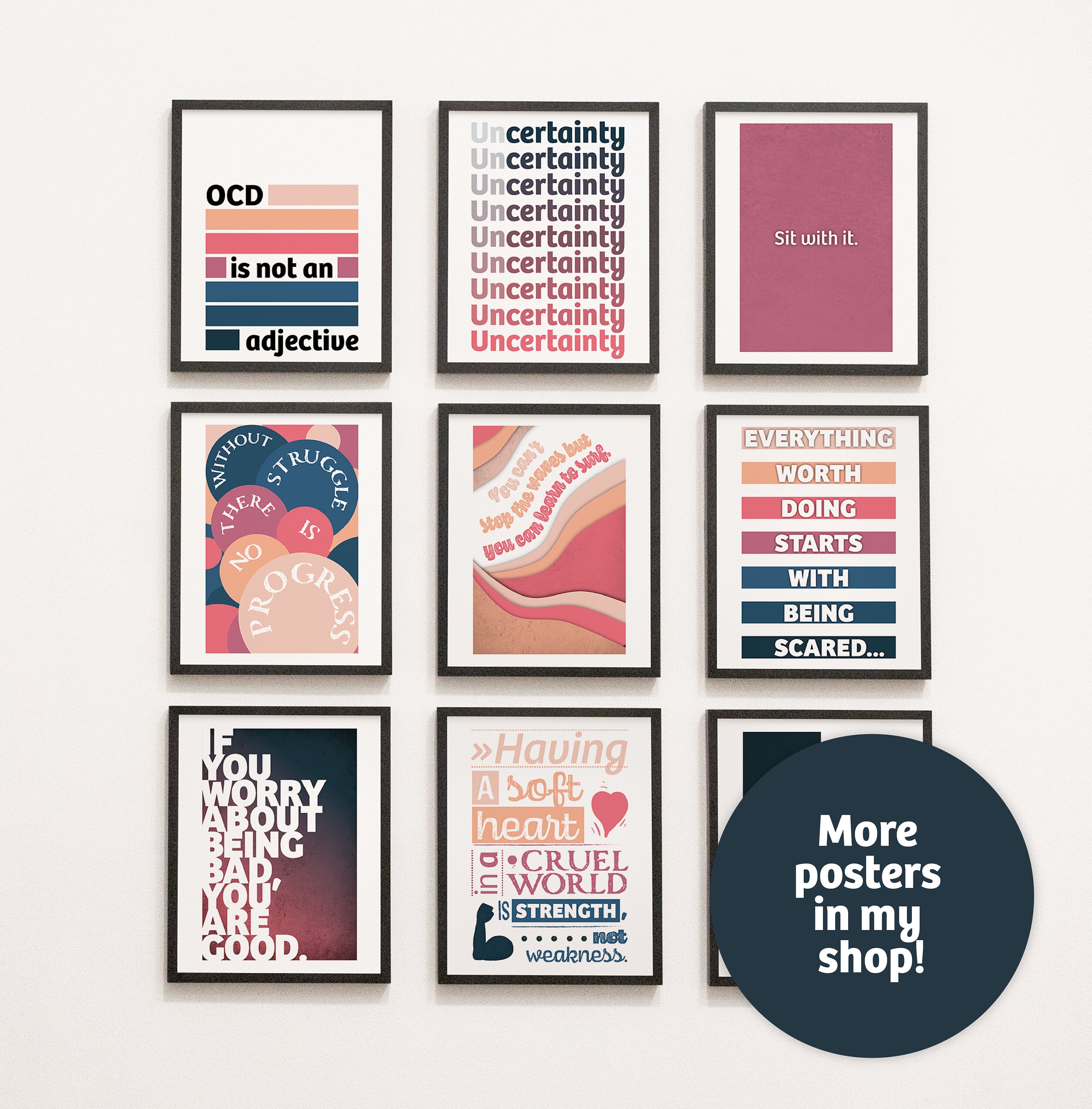 OCD Inspiration Poster 'you Can't Stop the Waves but You Can Learn to ...