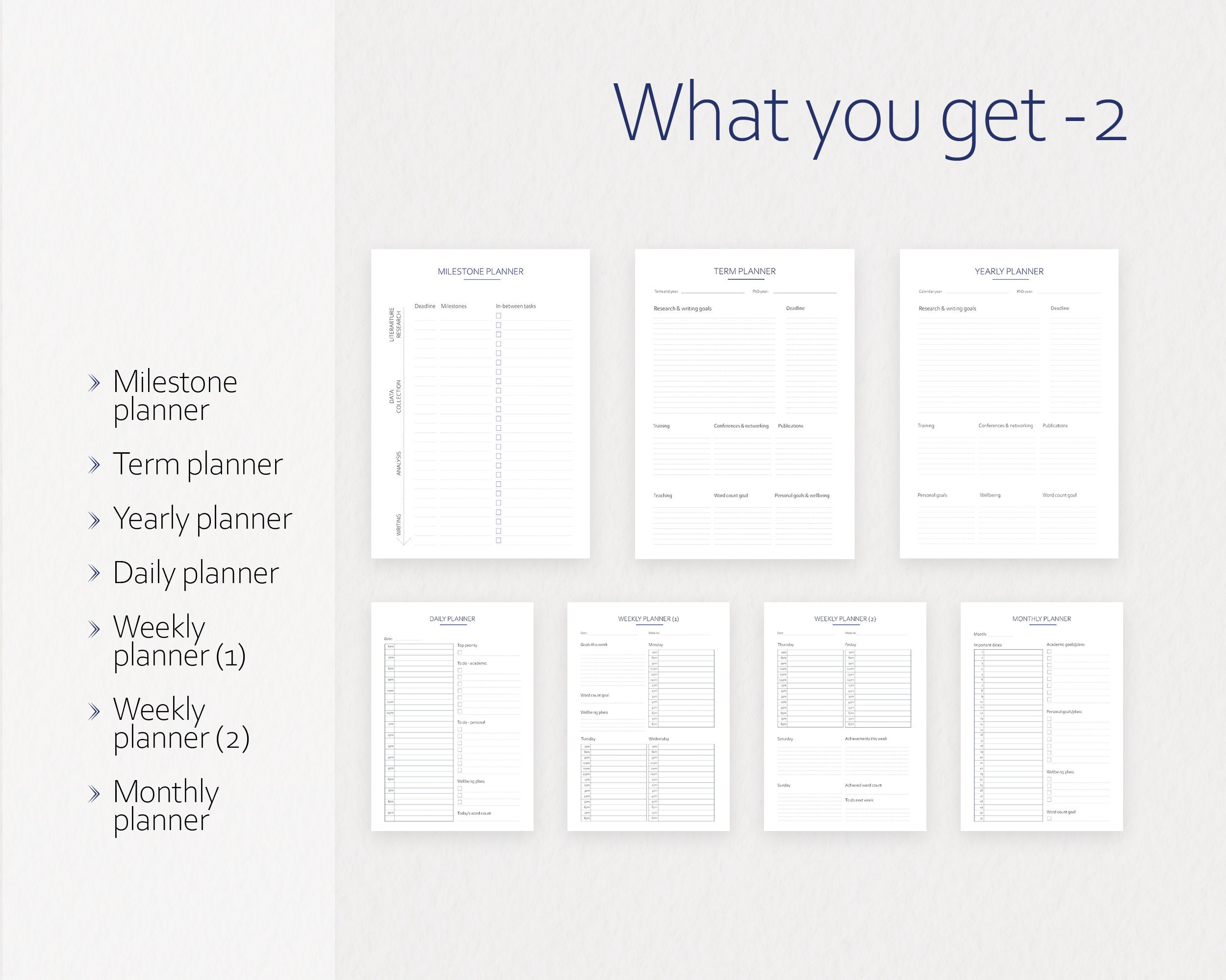 Phd Study Pack: 27 Pdfs 2 Excel Sheets to Plan Your Graduate | Etsy