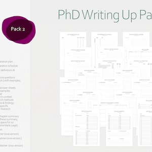 Ultimate Phd Planner Pack: 64 Unique PDF Pages + 2 Excel Sheets to Plan ...