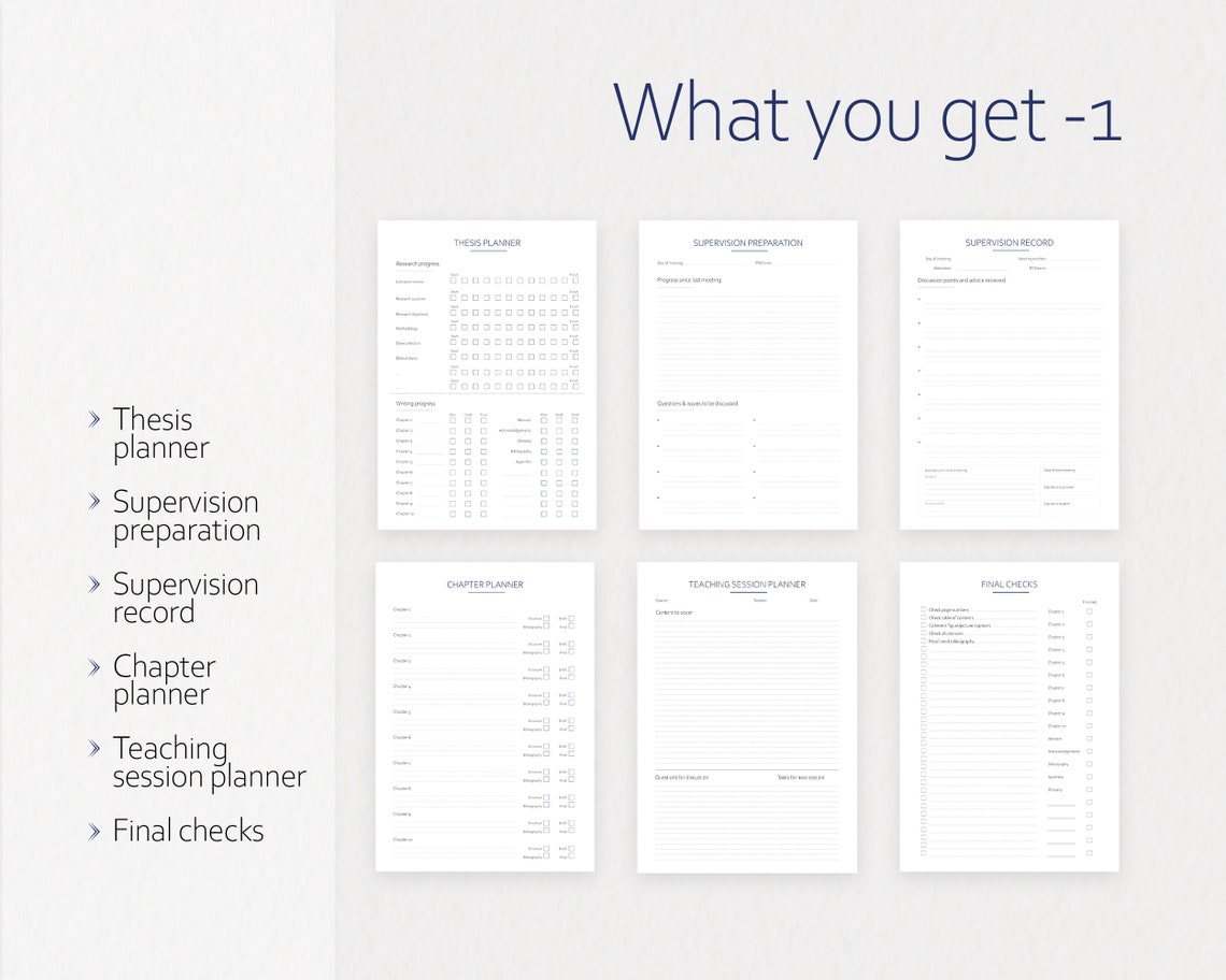 Phd Study Pack: 27 Pdfs 2 Excel Sheets to Plan Your Graduate | Etsy