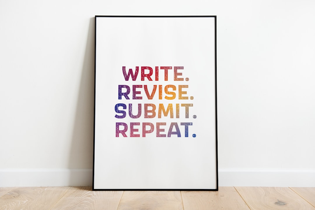 Phd Motivation Poster 'write. Revise. Submit. Repeat.' Digital Art Print A4 & A3 - Etsy