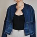 Denim Collarless Short Swing Jacket - Etsy
