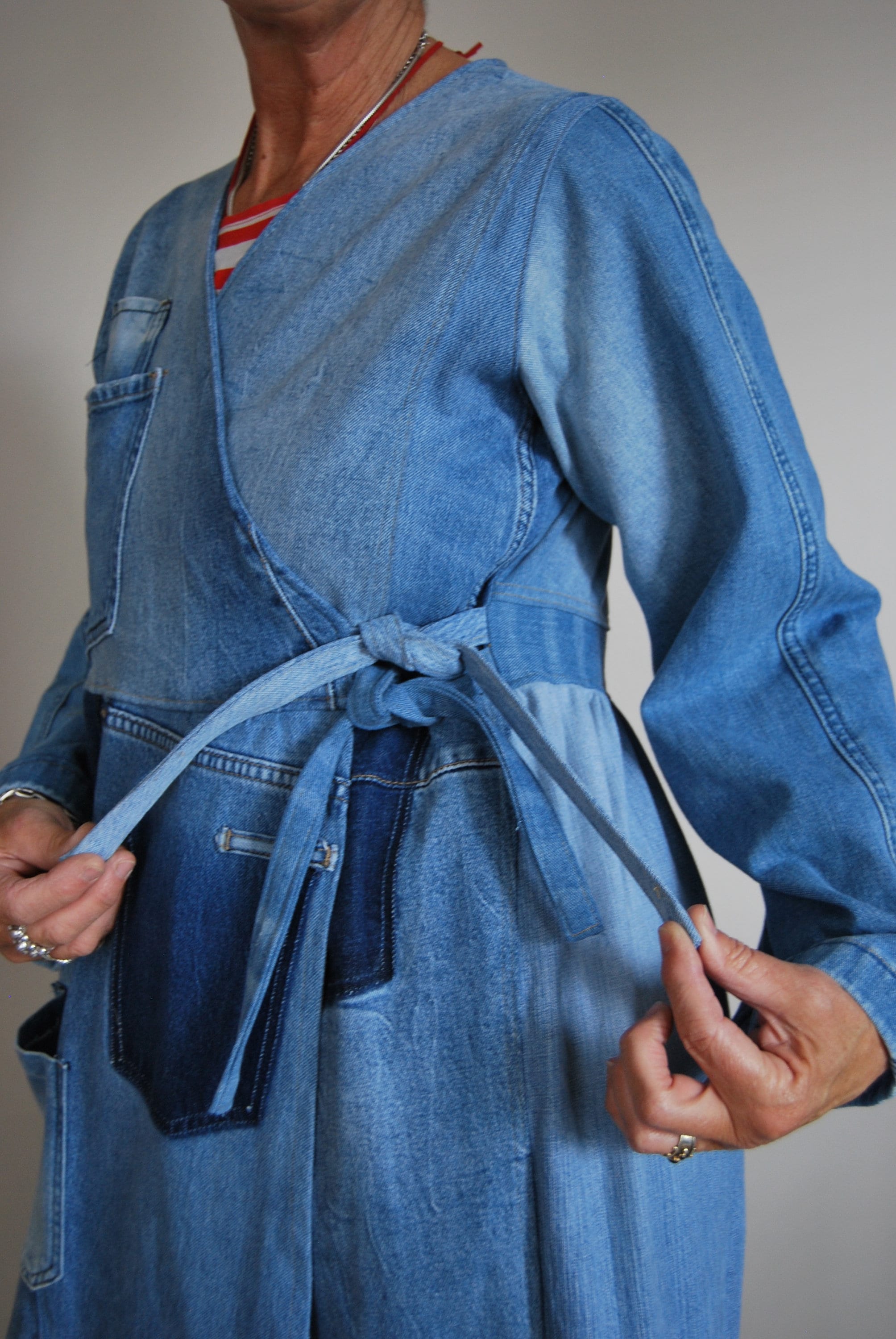Wrap Around Denim Dress - Etsy