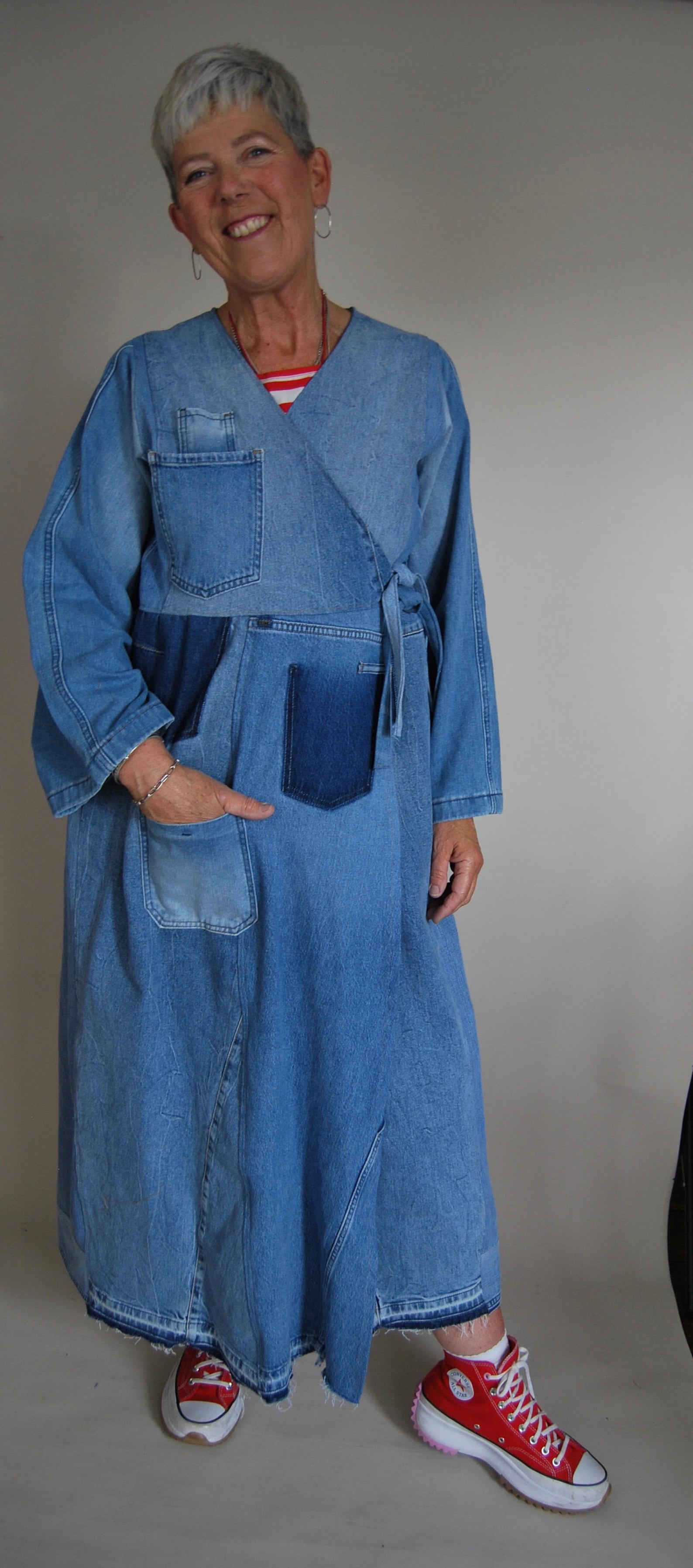 Wrap Around Denim Dress - Etsy