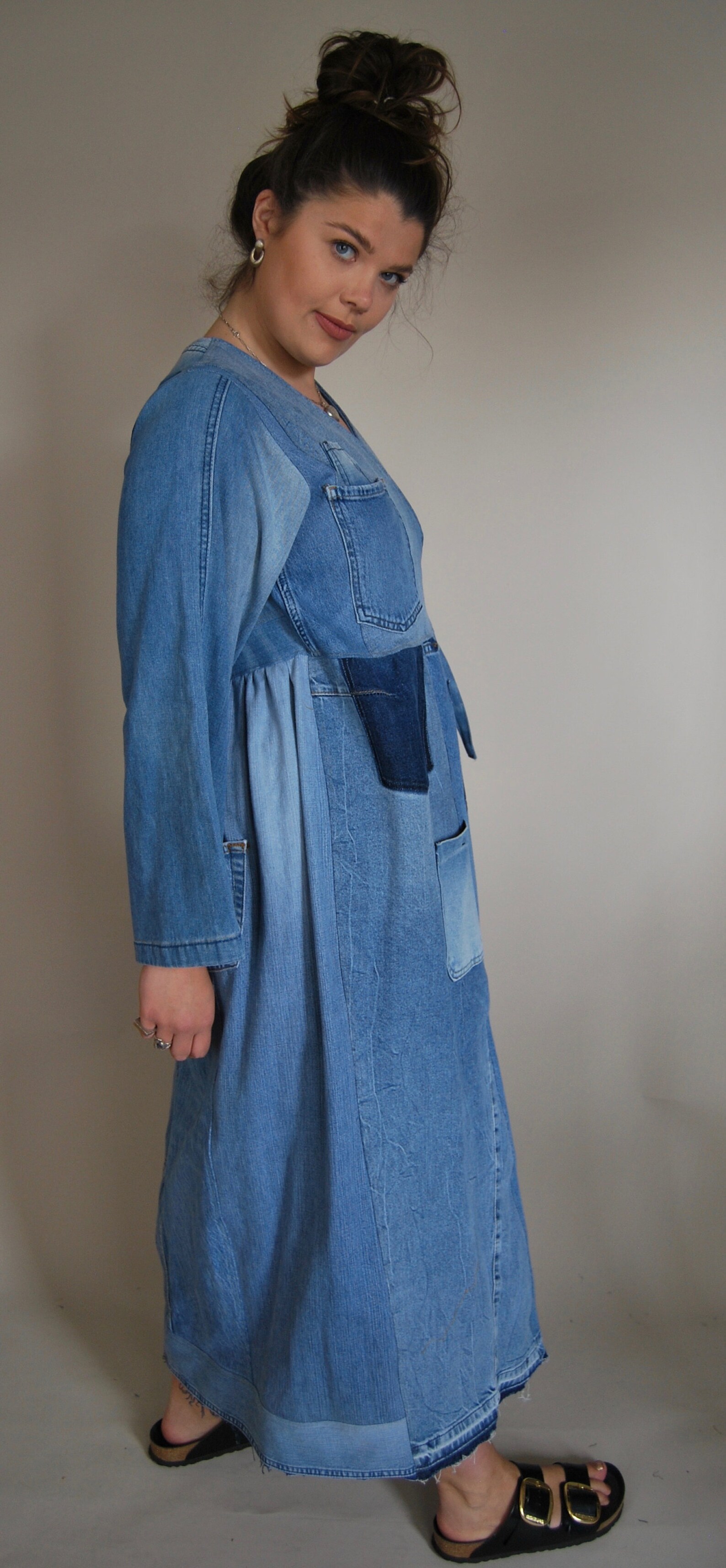 Wrap Around Denim Dress - Etsy