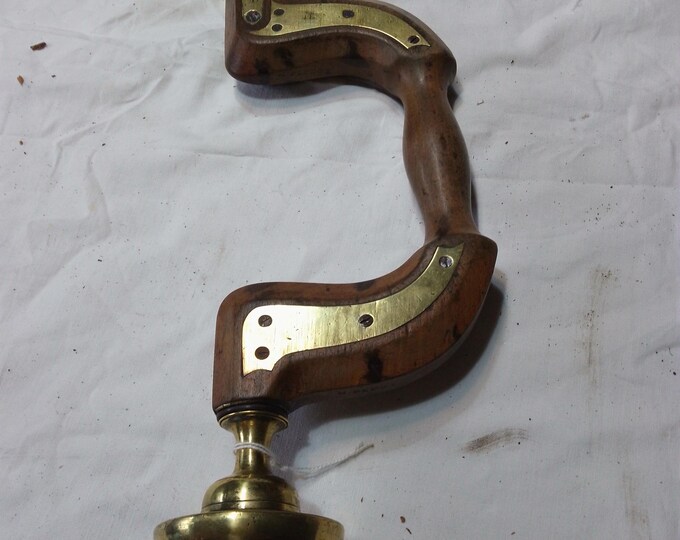 Early 20th Century Wood and Brass Brace Arger Fitting - Etsy