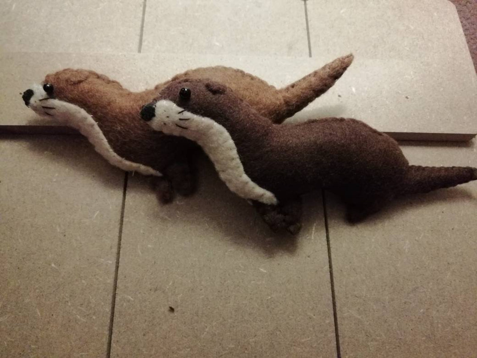 Pair of Felt Otters Ideal Gift for Anniversaries Weddings - Etsy UK