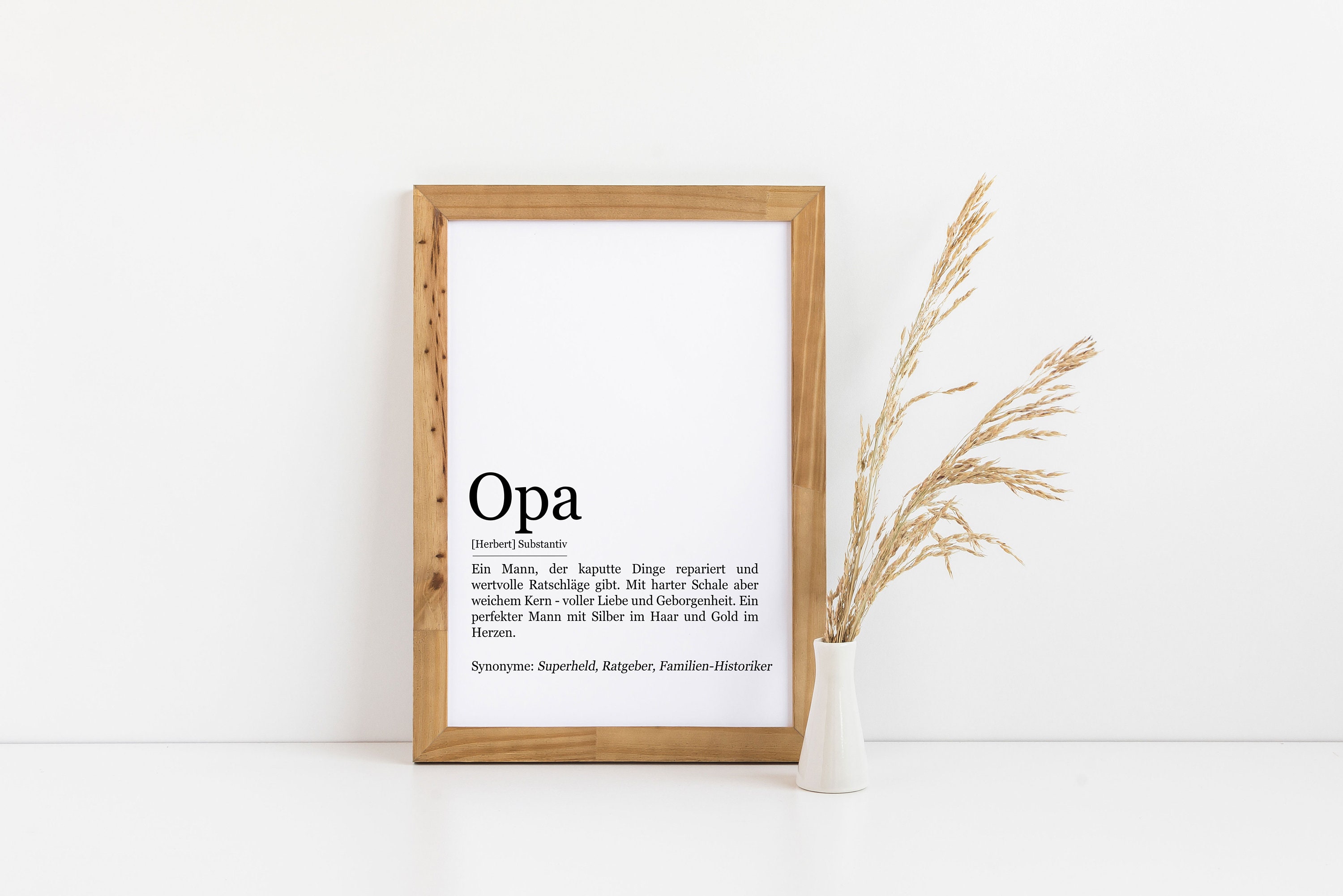 Personalisierbare Opa Definition, Opa Poster, Oma und Opa Geschenk für ...