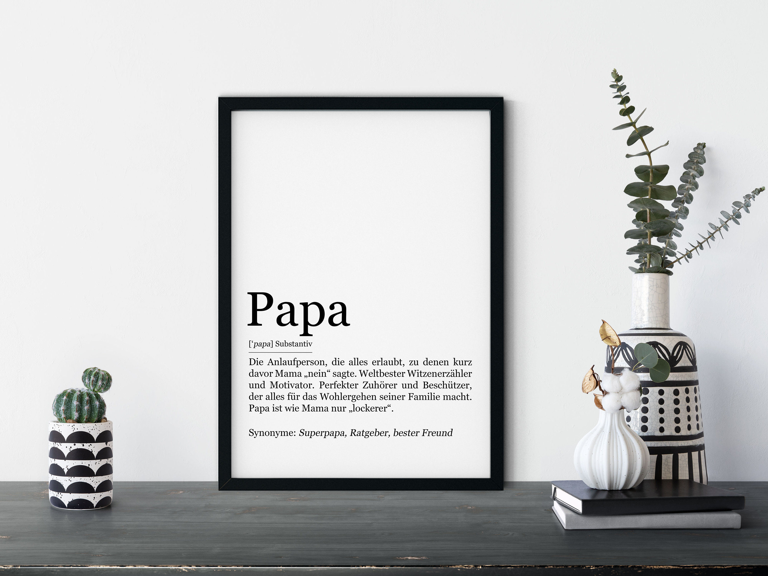 Papa Definition, Personalisierbare Papa Poster, Papa und Mama Geschenk ...