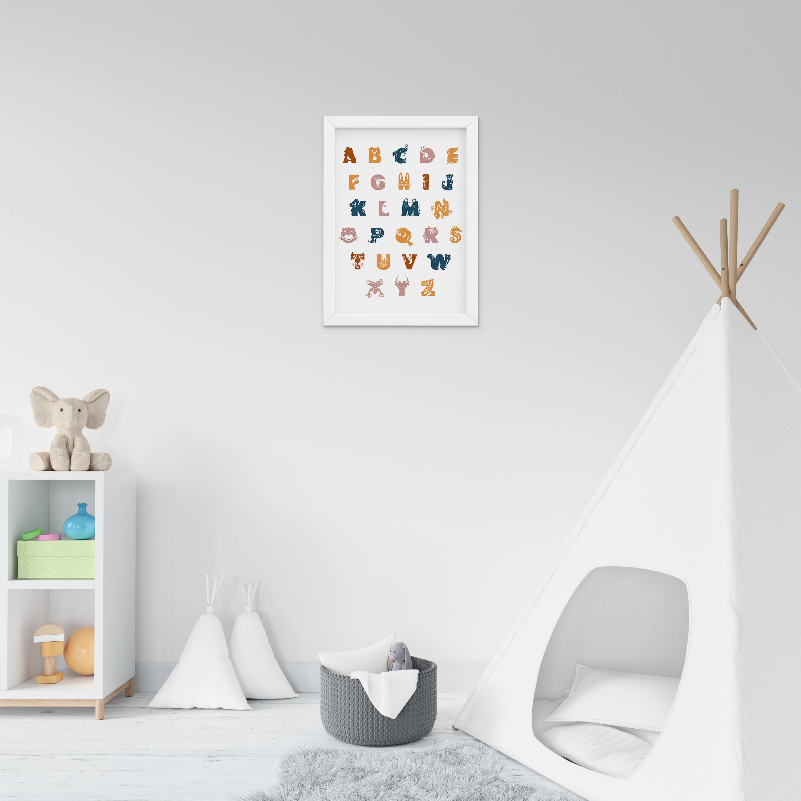 Alphabet Poster, Alphabet Print, ABC Wall Art, ABC Poster Chart ...