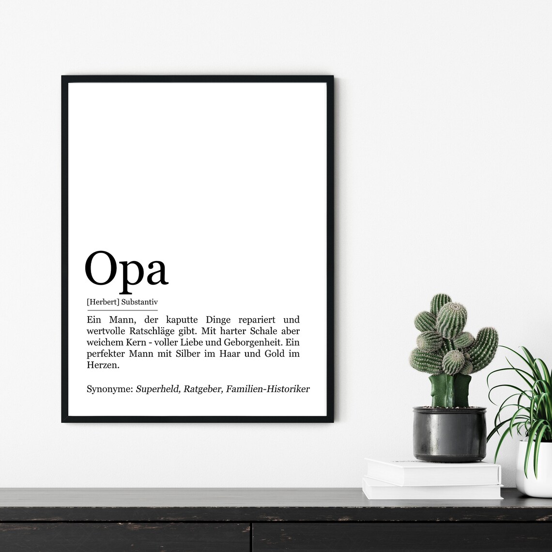 Personalisierbare Opa Definition, Opa Poster, Oma und Opa Geschenk für ...