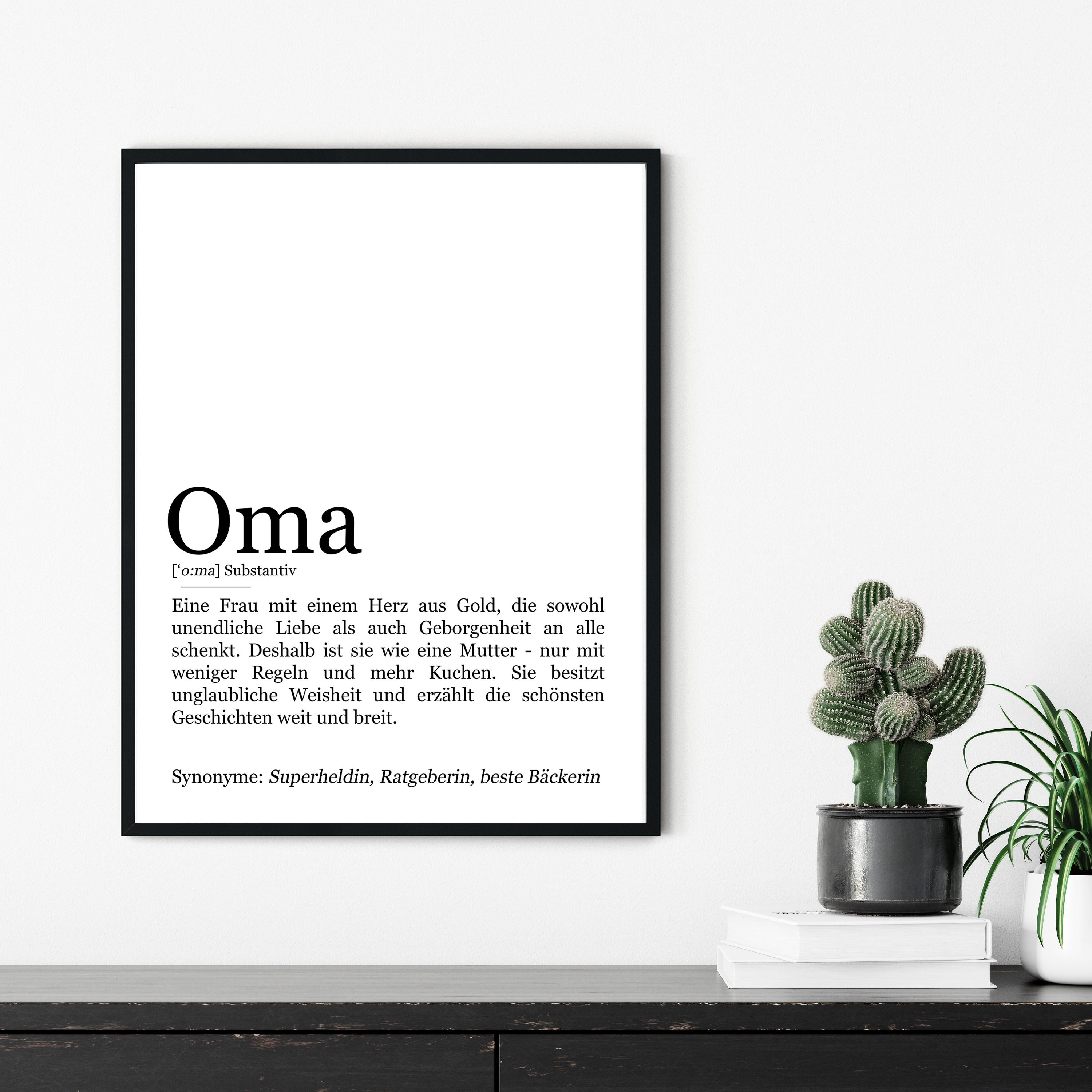Oma Definition, Personalisierbare Oma Poster, Oma und Opa Geschenk für ...
