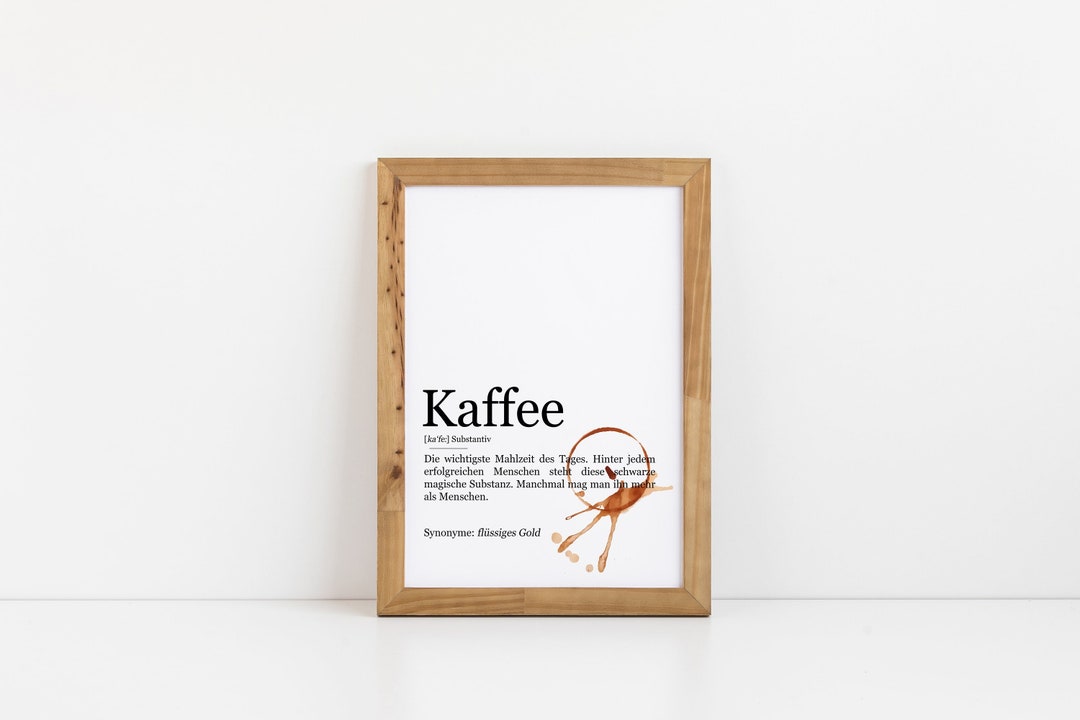 Digital File Coffee Definition With Coffee Stain, Coffee Poster, Gift ...