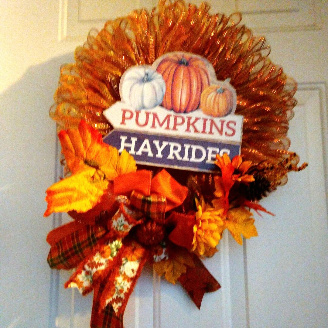 2 Piece Fall Wreath, Centerpiece Combination - Etsy