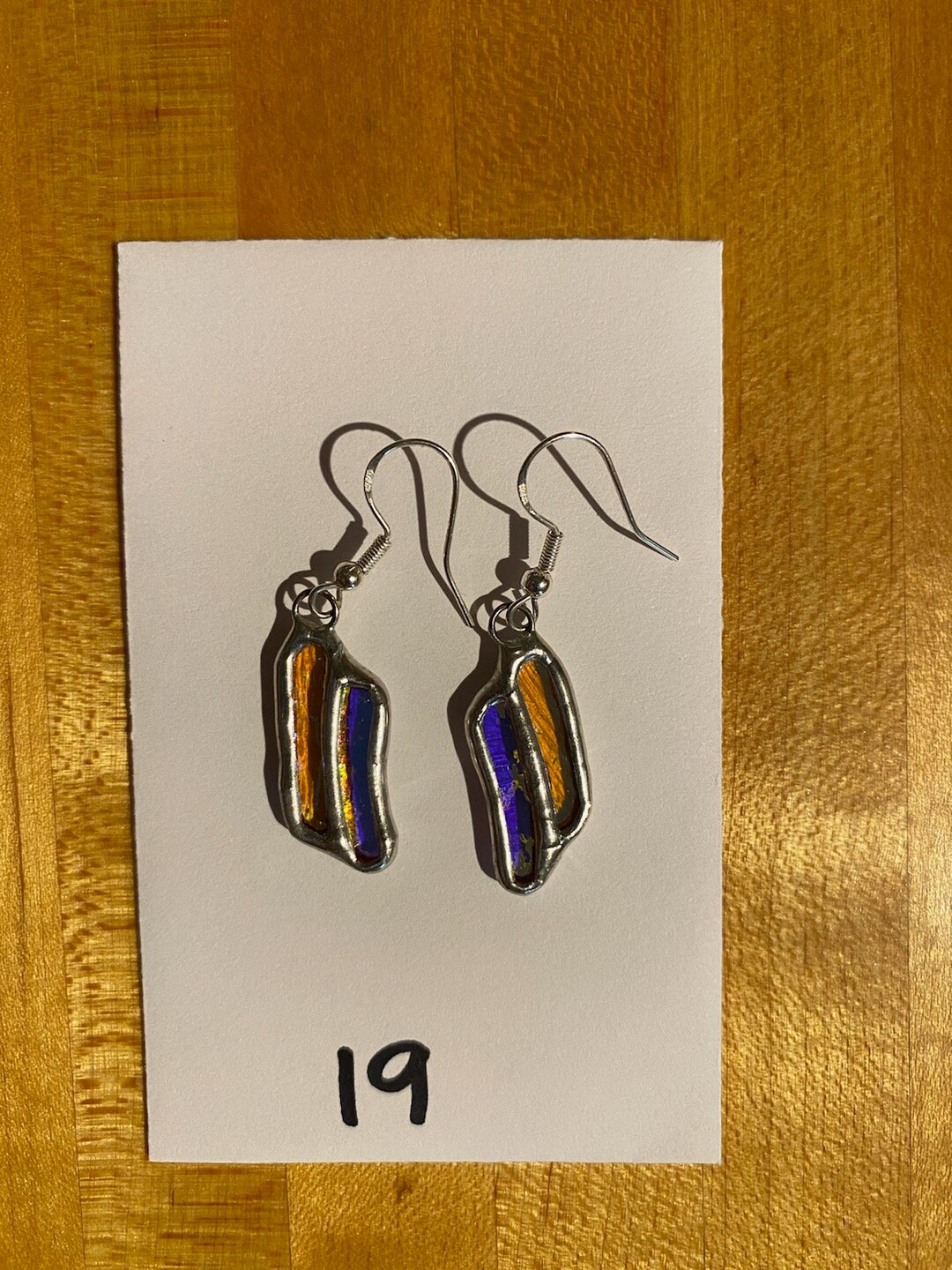 Gorgeous Reflective Stained Glass Earrings - Handmade - Etsy