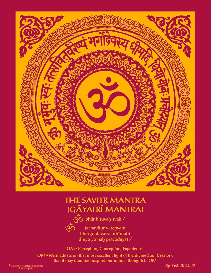 Gayatri Mantra 8.5 x 11 Poster - Etsy.de