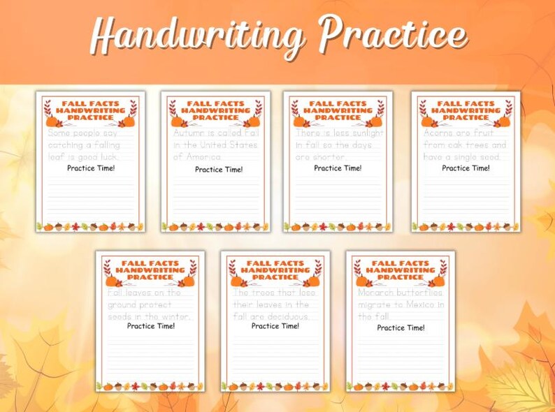 Kids Fall Activity Book – 60 Printable Autumn Worksheets & Coloring ...