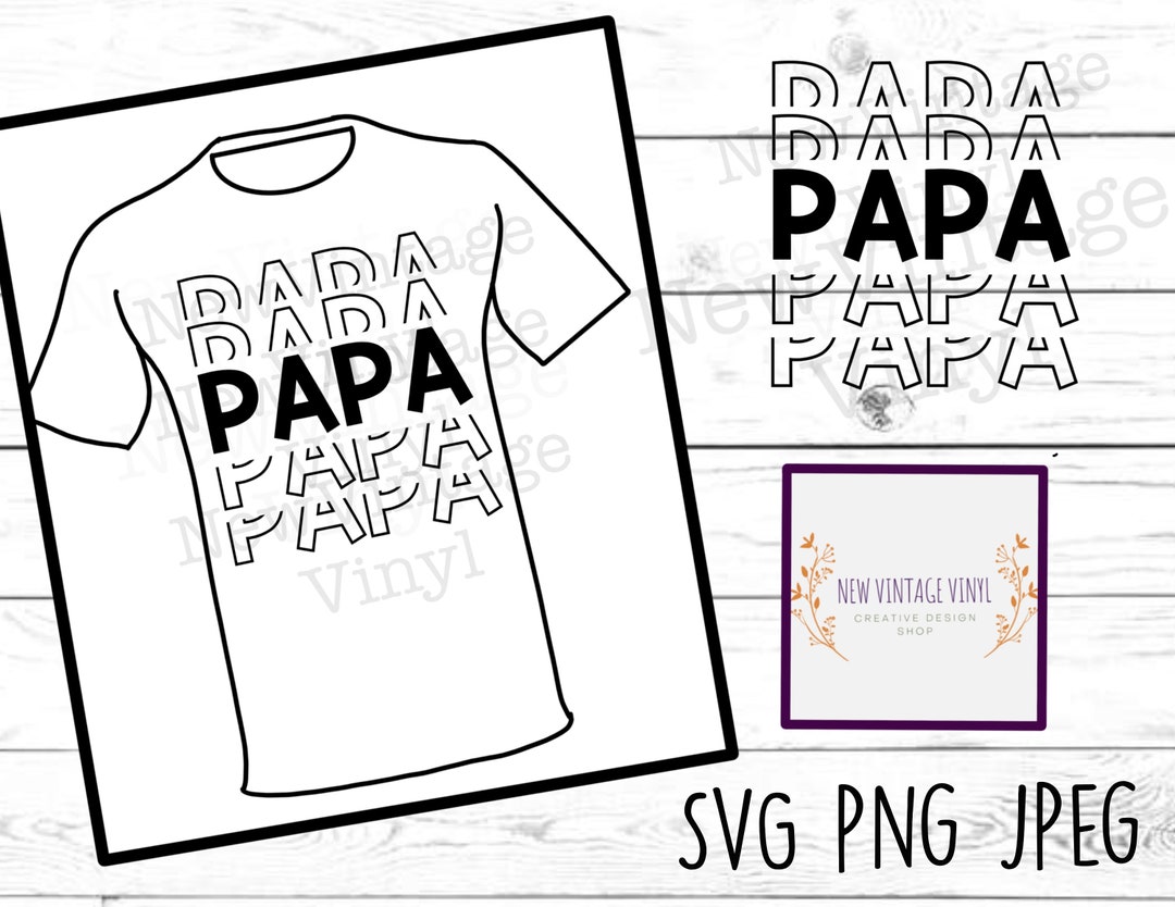 Papa SVG File PAPA Digital File for Cricut or Silhouette - Etsy