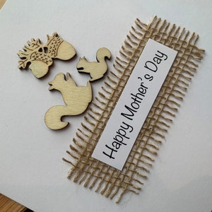 Gorgeous Mothers Day Card, Wooden Squirrels With Nuts with Wallet ...