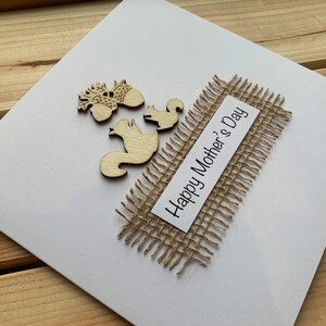 Gorgeous Mothers Day Card, Wooden Squirrels With Nuts with Wallet ...