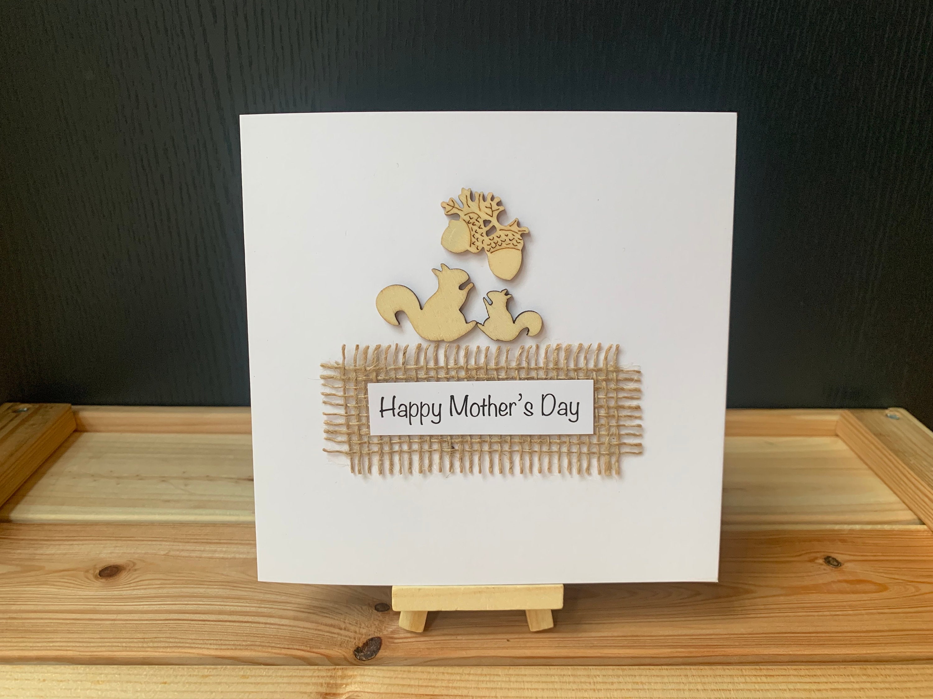 Gorgeous Mothers Day Card, Wooden Squirrels With Nuts with Wallet ...