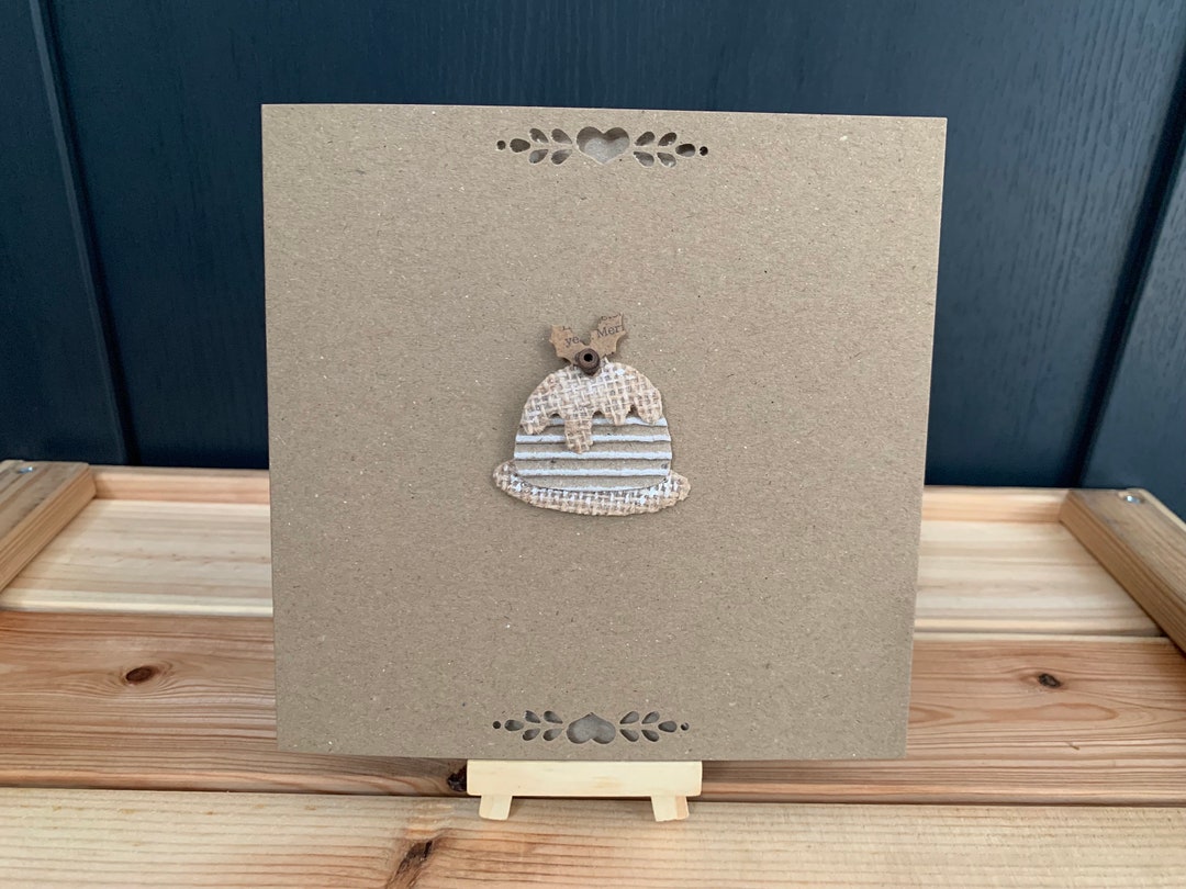 Gorgeous Handmade Christmas Pudding Card with Mini Envelope for Gift ...