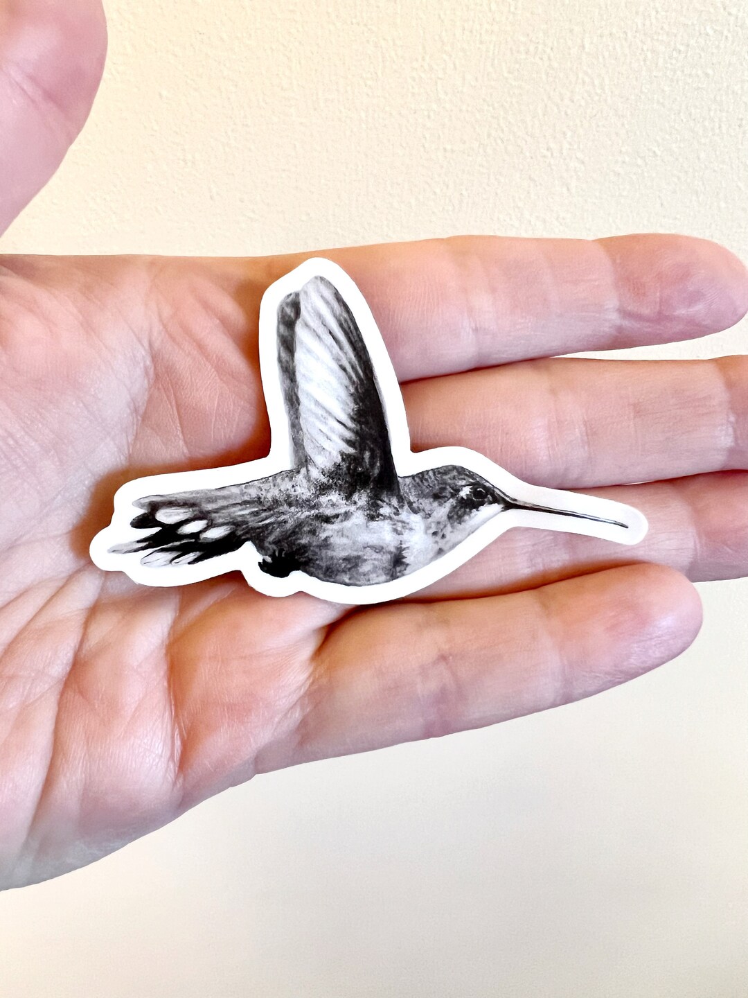 Hummingbird Decal, Female Ruby Throated Hummingbird Print, Waterproof ...