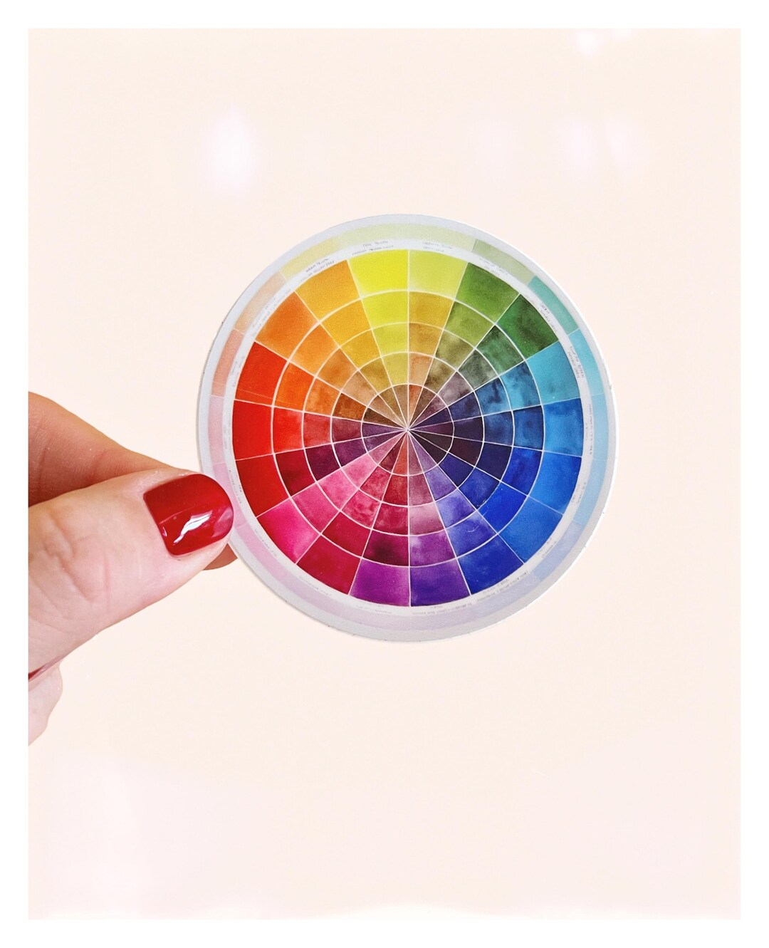Watercolor Color Wheel Sticker – Artist Vinyl Palette Decal - Etsy