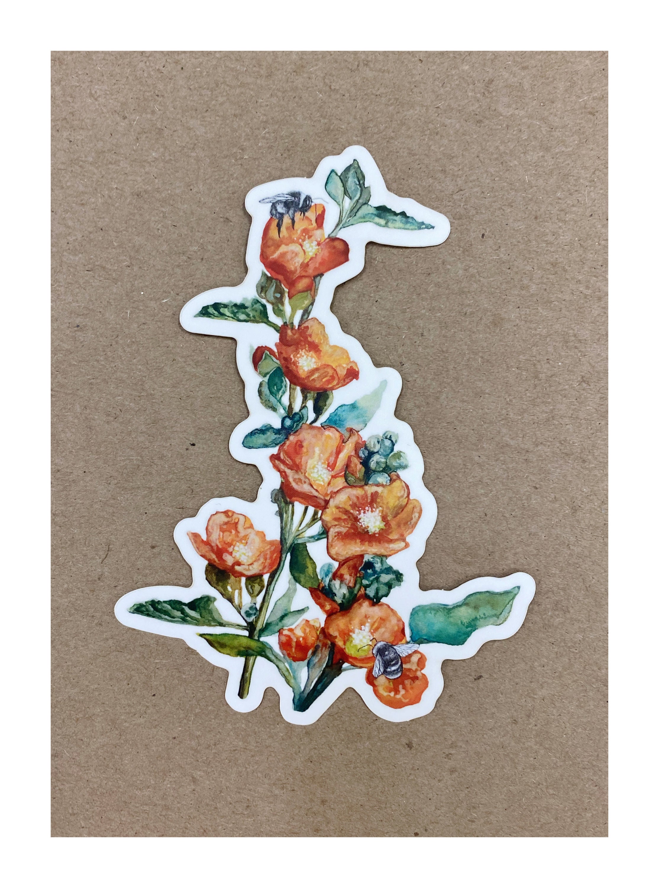 Wild Flower Decal Globe Mallow Flower Print Waterproof - Etsy