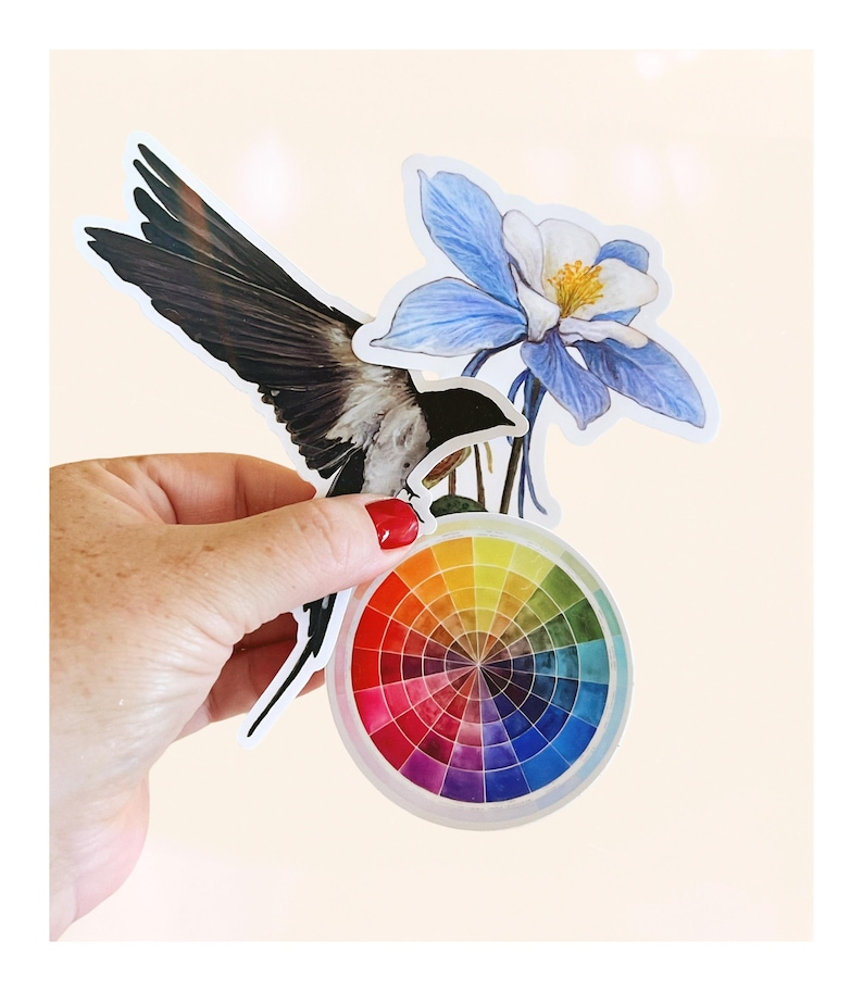 Watercolor Color Wheel Sticker – Artist Vinyl Palette Decal - Etsy