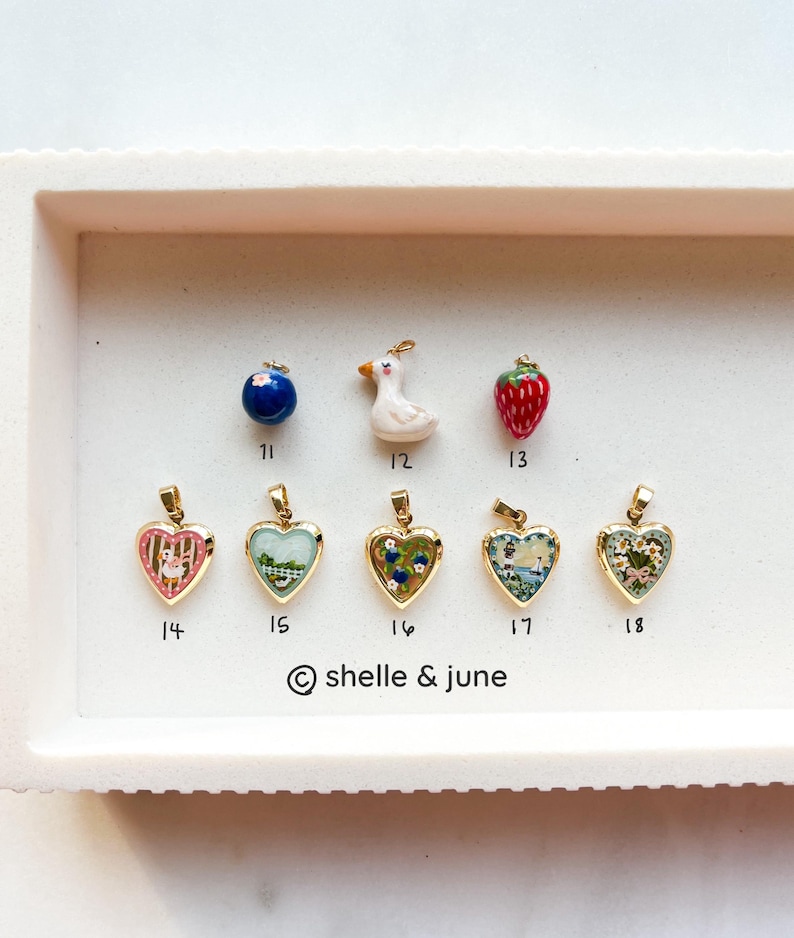 Goose Berry Handmade and Handpainted Charm | Geese Strawberry Blueberry ...